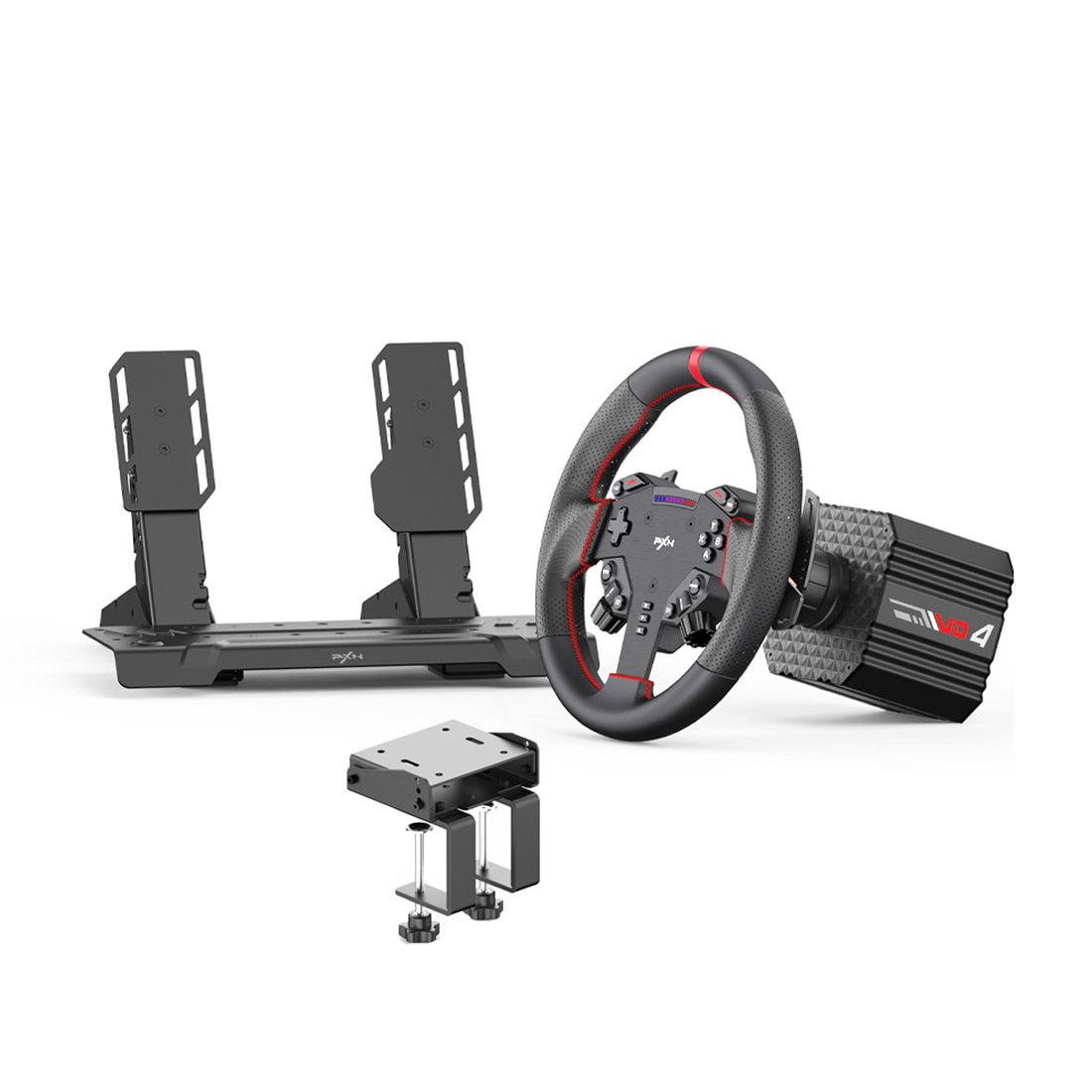 Volante Gamer Simulador PXN VD4 Bundle Pedais Torque 4Nm - PXN-VD4-BUN ...